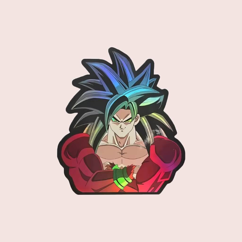 Autocollant holographique Goku Super Saiyan 4 - Dragon Ball Z - Animaddiict